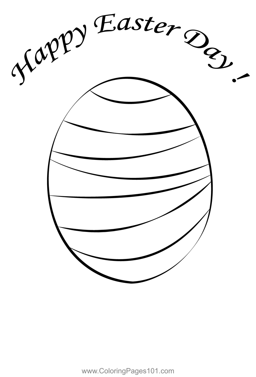 Happy Easter Day Coloring Page for Kids - Free Easter Printable ...