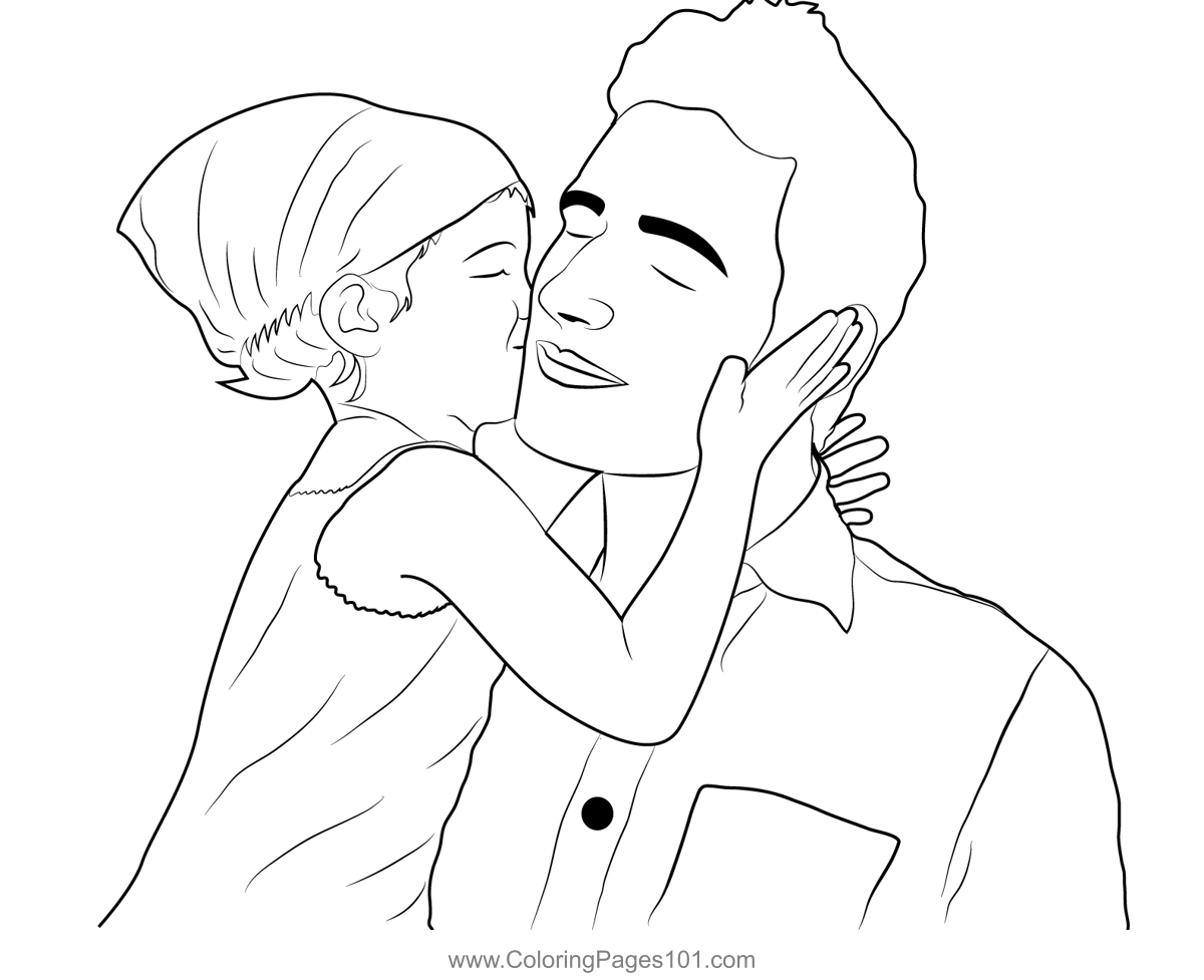 Dad And Baby Father's Day Coloring Page for Kids - Free Father’s Day ...