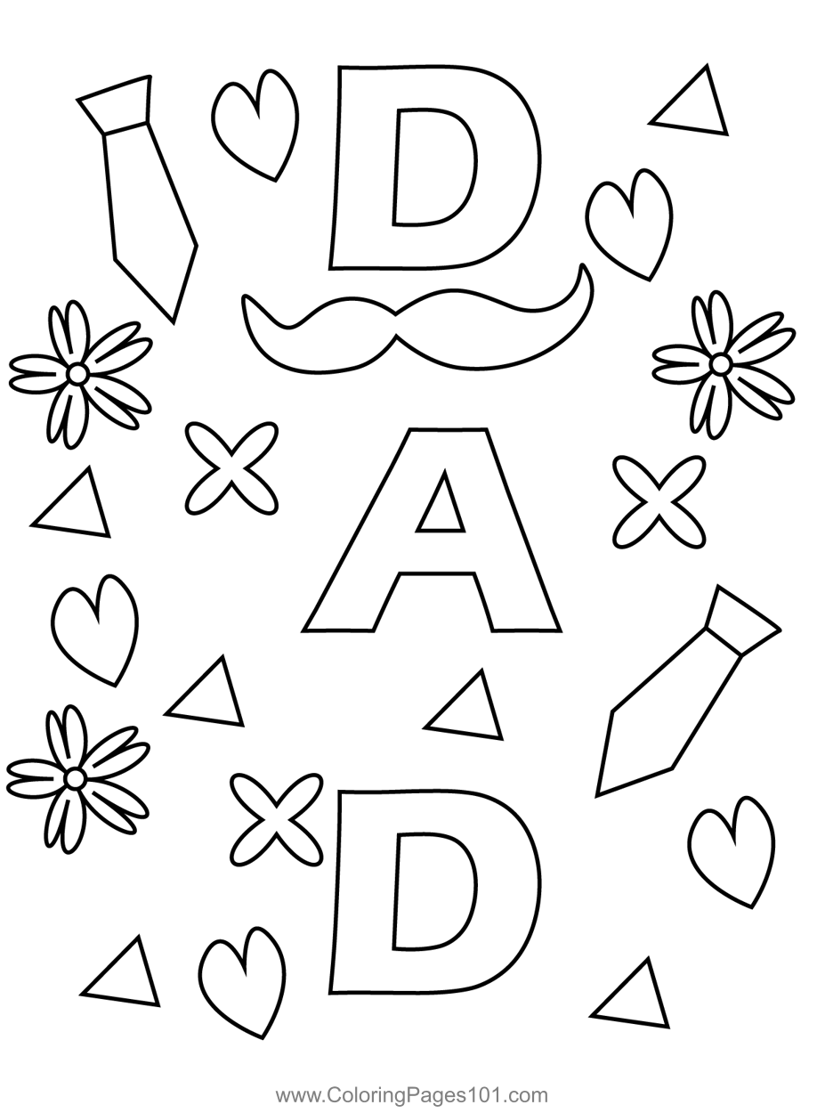 Dad Coloring Page for Kids - Free Father’s Day Printable Coloring Pages ...