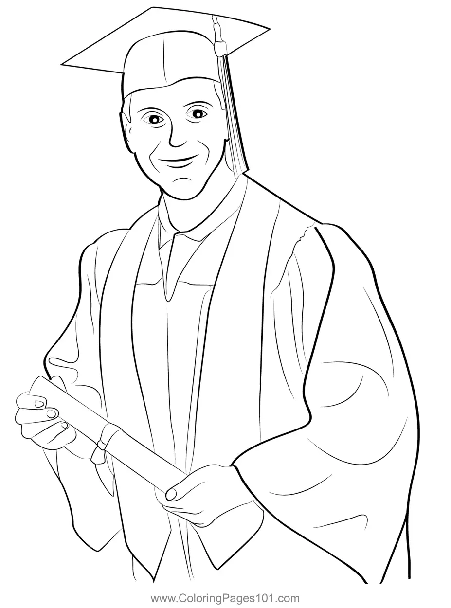 College Students At Their Graduation Coloring Page For Kids Free College Students At Their Graduation Coloring Page For Kids Free