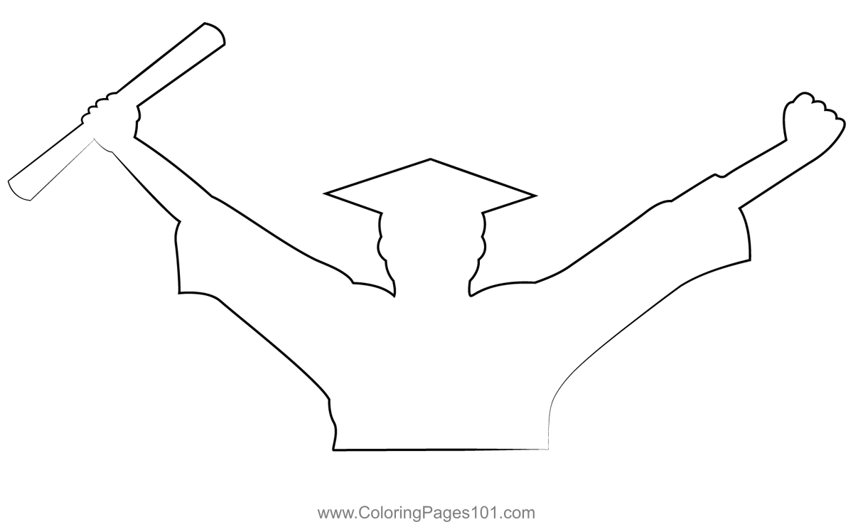Graduation Coloring Page for Kids - Free Graduation Day Printable ...