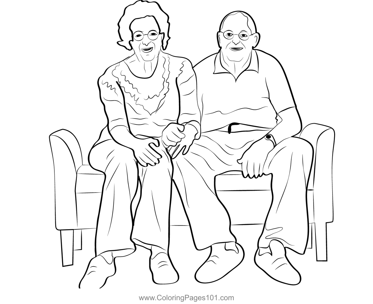 Grandparents Coloring Page for Kids - Free Grandparents' Day Printable ...