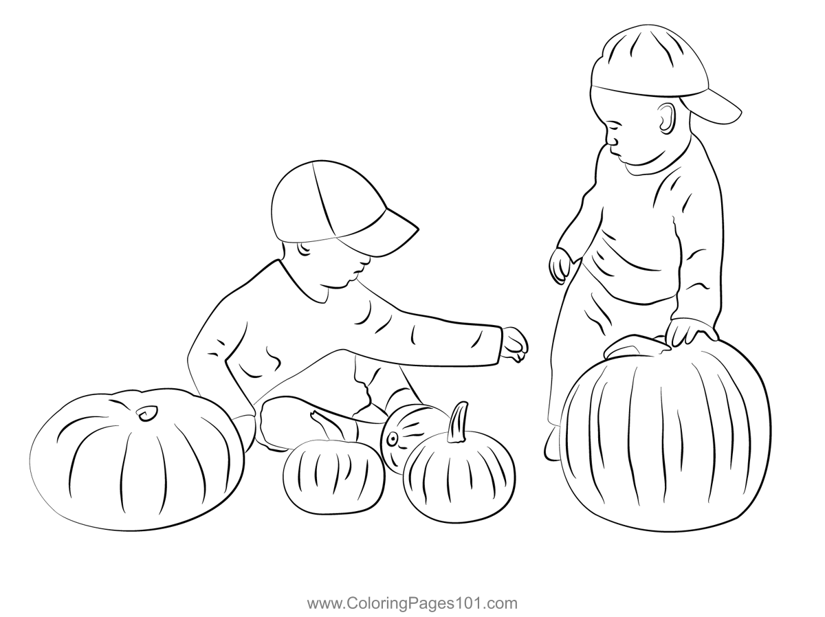 Pumpkin Patch 2 Coloring Page for Kids - Free Halloween Printable ...
