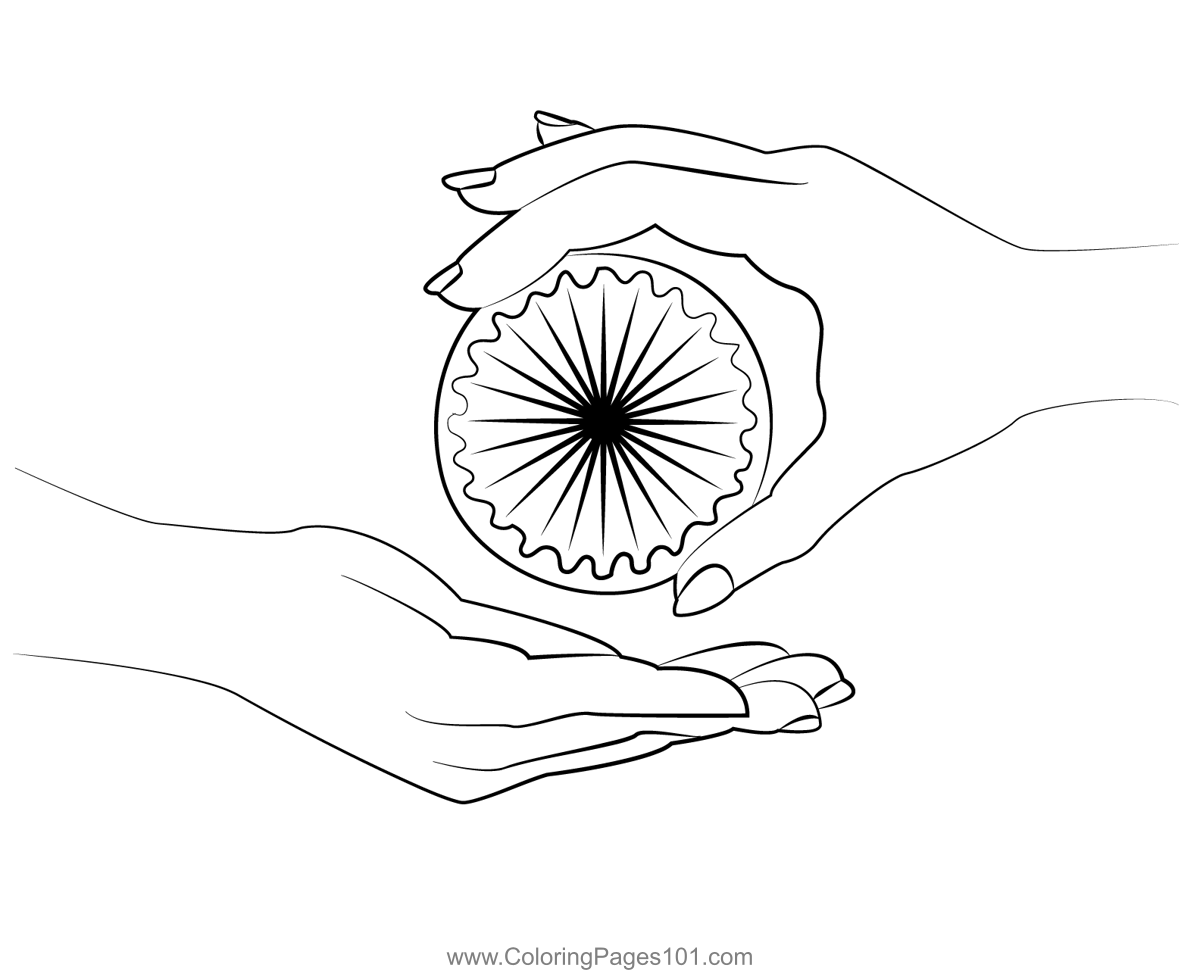 National India Symbols Coloring Clipart Pages Kids Flag Symbol National India Symbols Coloring Clipart Pages Kids Flag Symbol