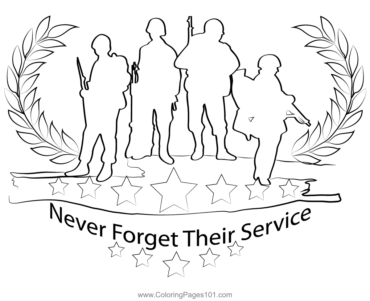 Memorial Day Army Coloring Page for Kids - Free Memorial Day Printable ...
