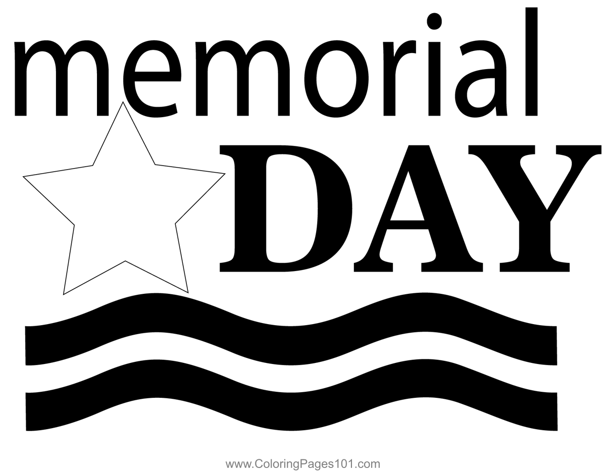 Memorial Day Patriot's Special Coloring Page for Kids - Free Memorial ...