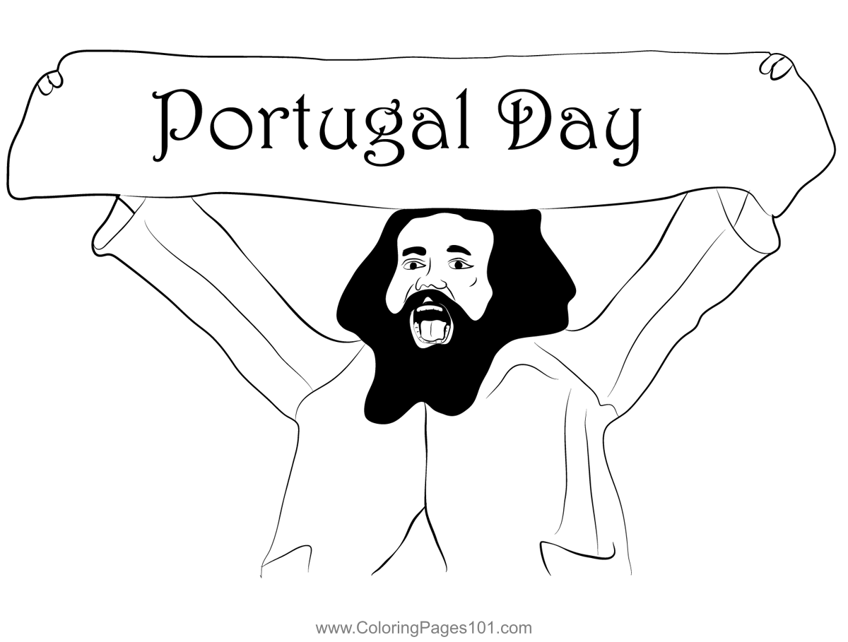 Celebrating Portugal Coloring Page for Kids - Free National Day ...
