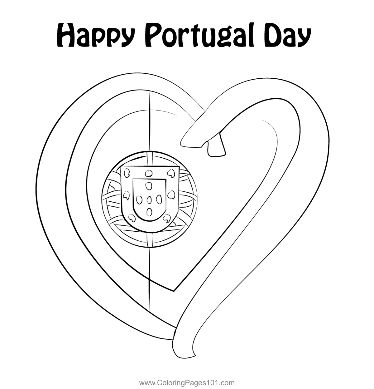 Enjoy Portugal Day Coloring Page for Kids - Free National Day ...