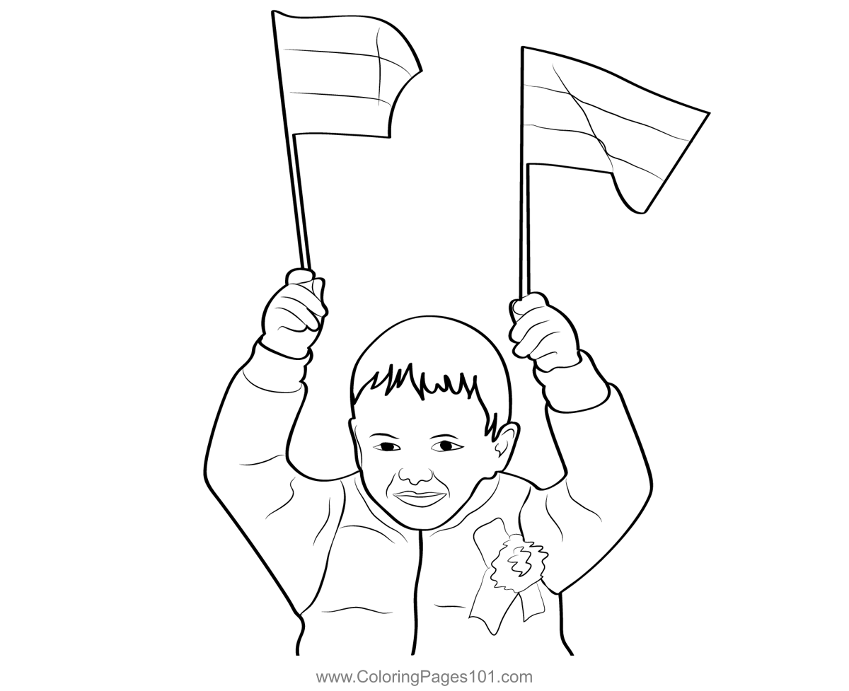Flag Of Russia Coloring Page