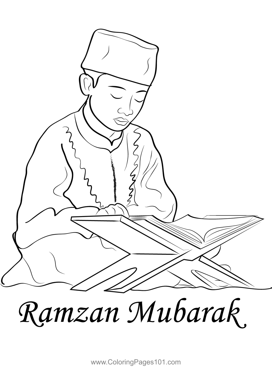Happy Ramadan 2 Coloring Page for Kids - Free Ramadan Printable ...