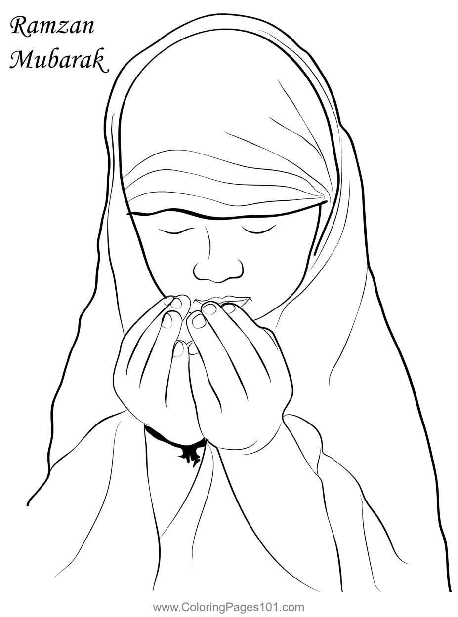 Ramadan Wishes Coloring Page for Kids - Free Ramadan Printable Coloring ...