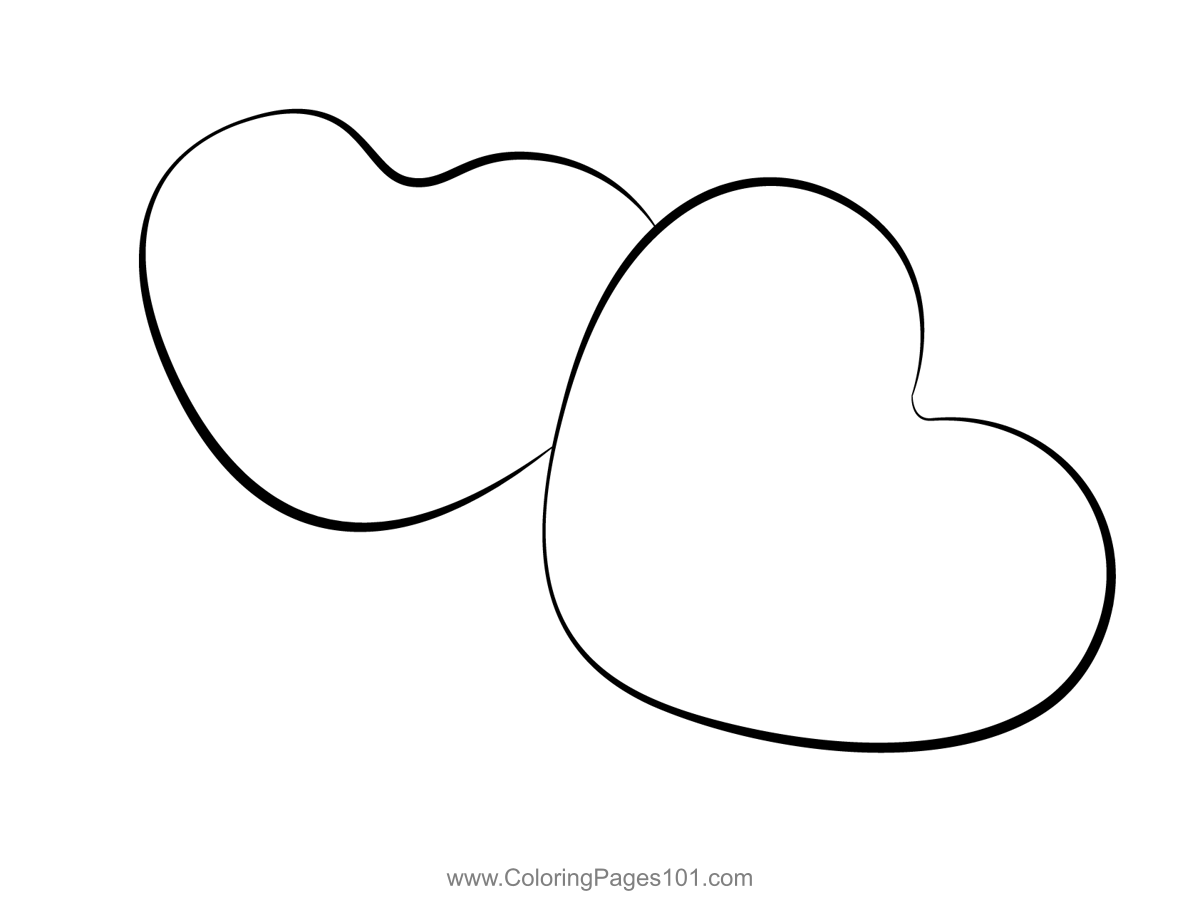 Two Hearts Coloring Page for Kids - Free Valentine's Day Printable ...