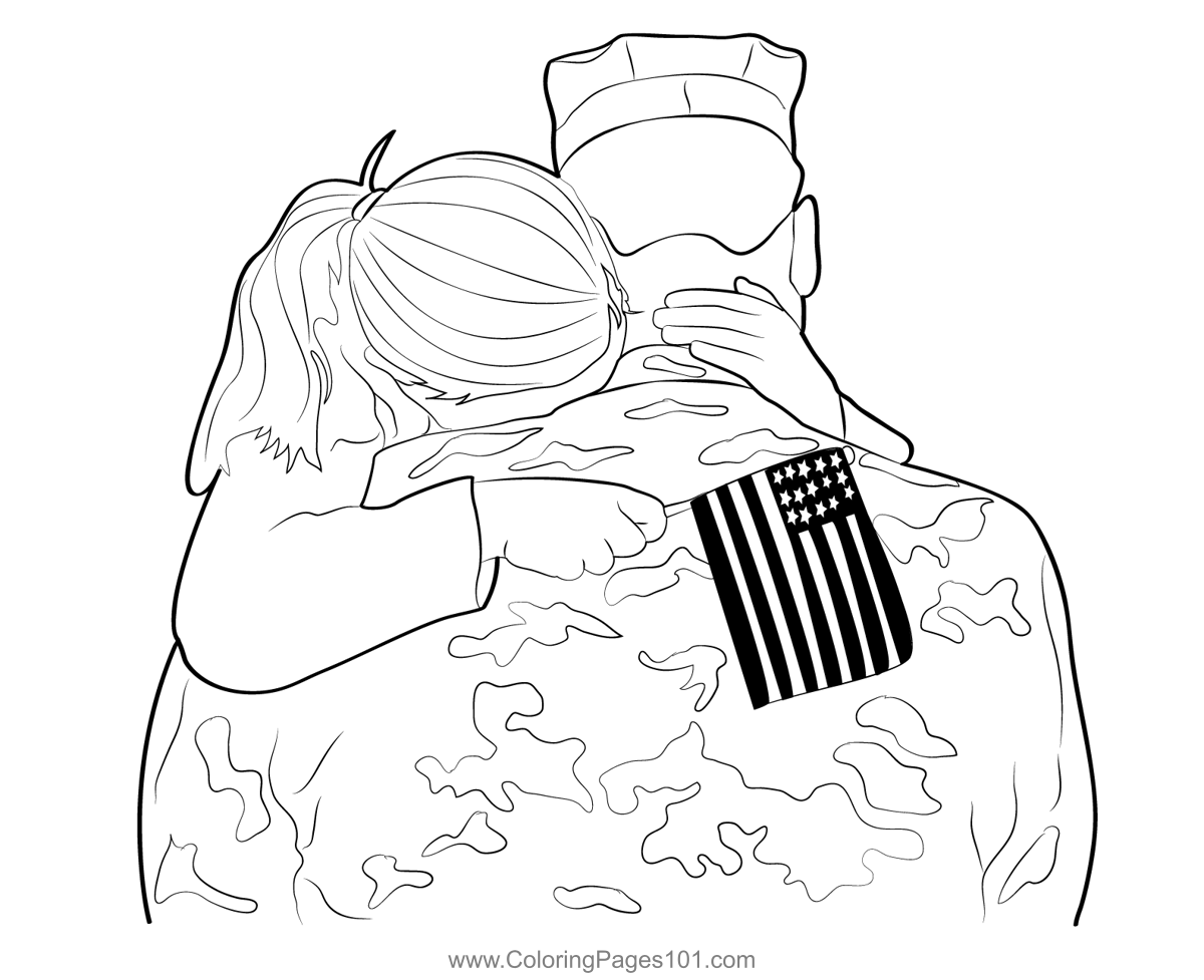 Memorial Celebration Coloring Page for Kids - Free Veterans Day ...