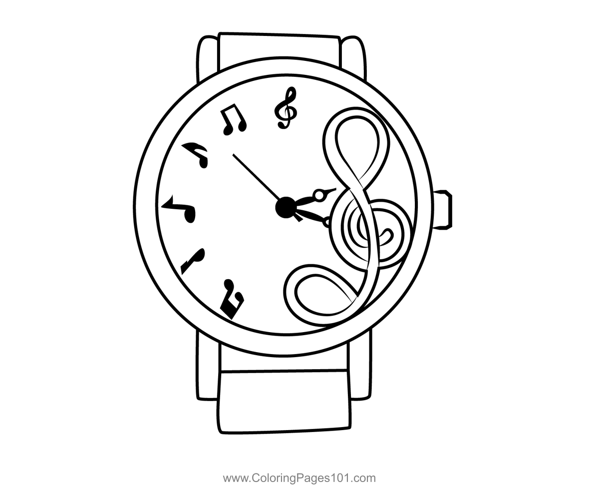 Watch Coloring Page