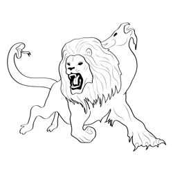 Chimera 2 Coloring Page for Kids - Free Chimeras Printable Coloring ...