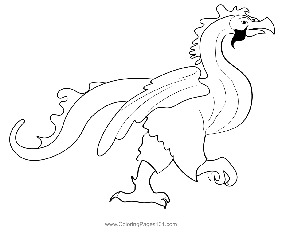 Cockatrice 1 Coloring Page for Kids - Free Cockatrices Printable ...
