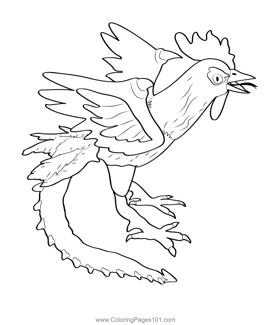 Cockatrice 10 Coloring Page for Kids - Free Cockatrices Printable ...