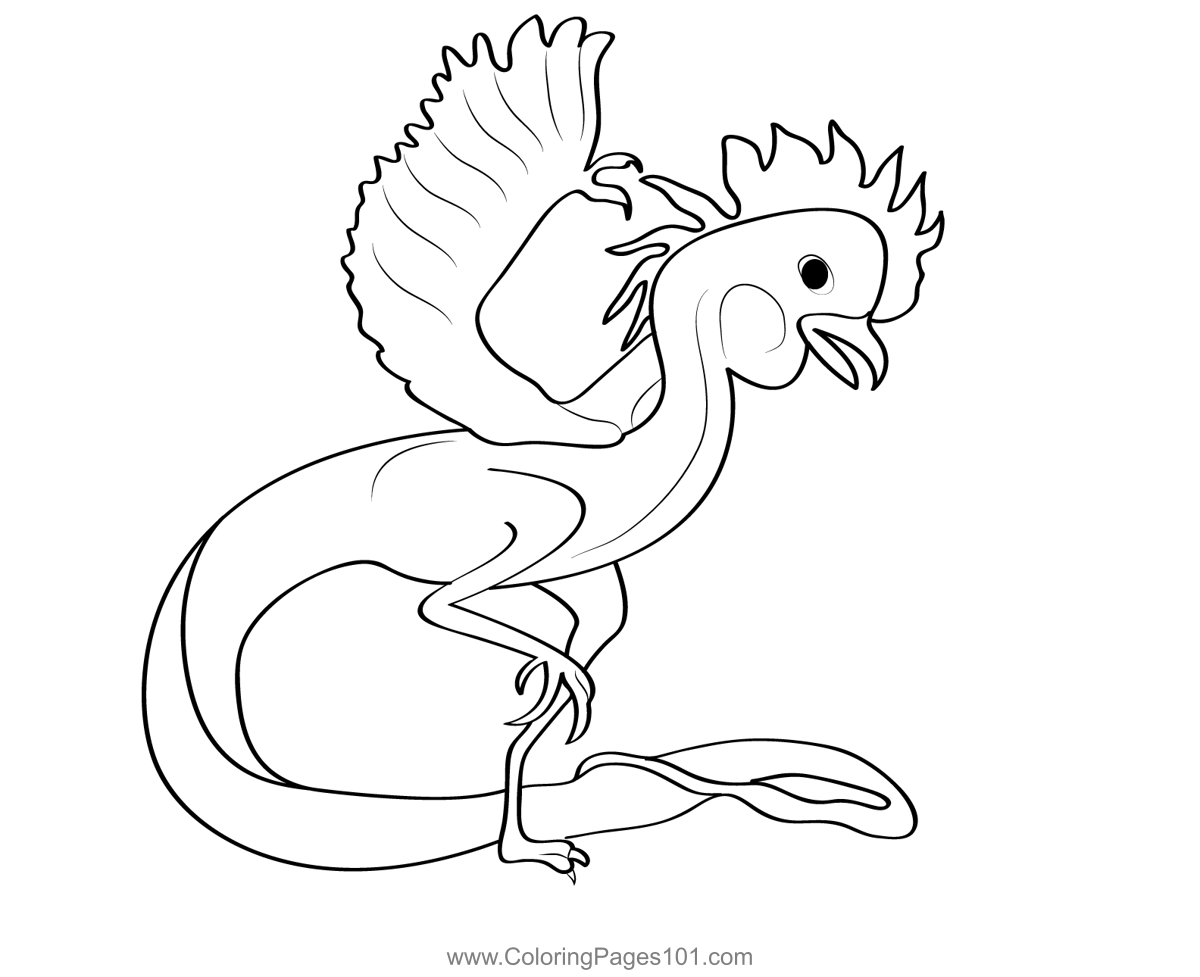 Cockatrice 2 Coloring Page for Kids - Free Cockatrices Printable ...