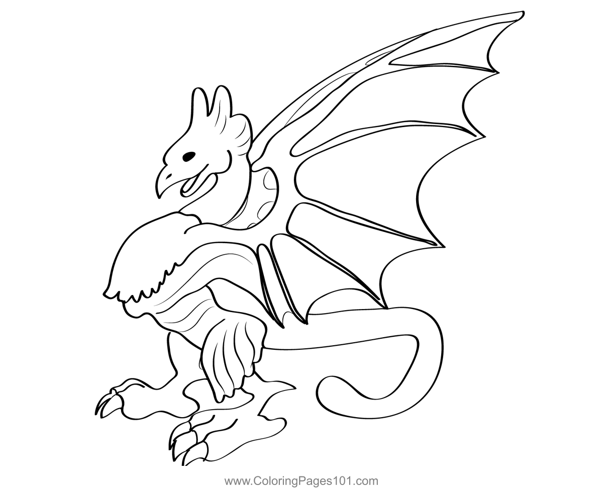 Cockatrice 4 Coloring Page for Kids - Free Cockatrices Printable ...
