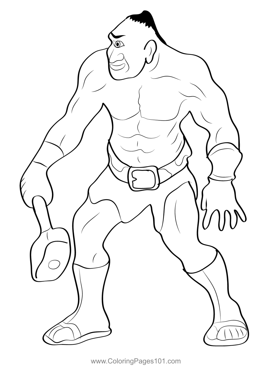 Cyclop 11 Coloring Page for Kids - Free Cyclops Printable Coloring ...