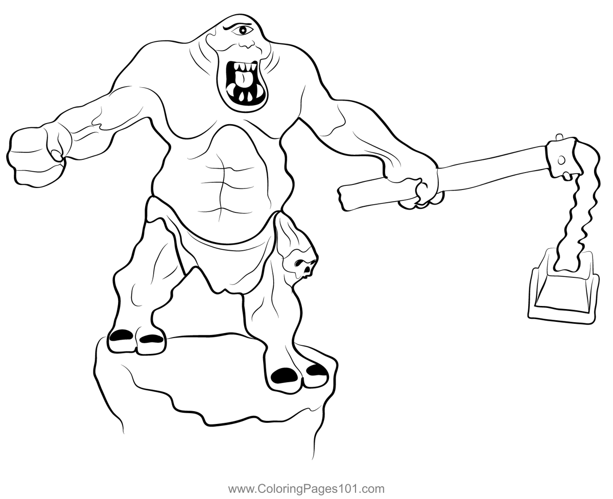 Cyclop 13 Coloring Page for Kids - Free Cyclops Printable Coloring ...