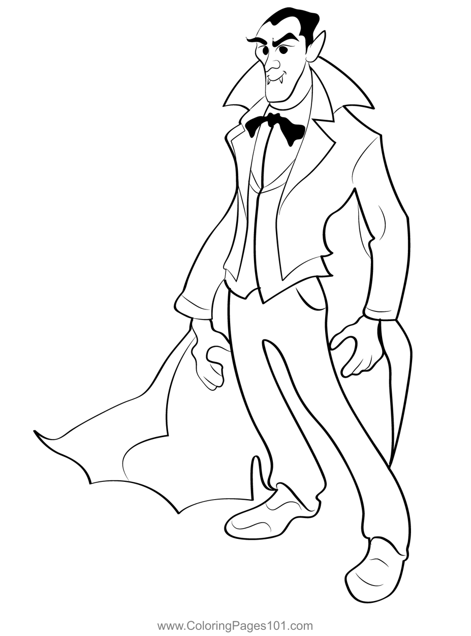 Dracula 13 Coloring Page for Kids - Free Draculas Printable Coloring ...