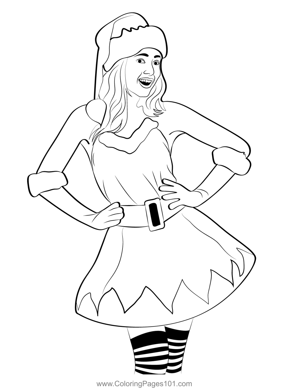 Elf 1 Coloring Page for Kids - Free Elfs Printable Coloring Pages ...