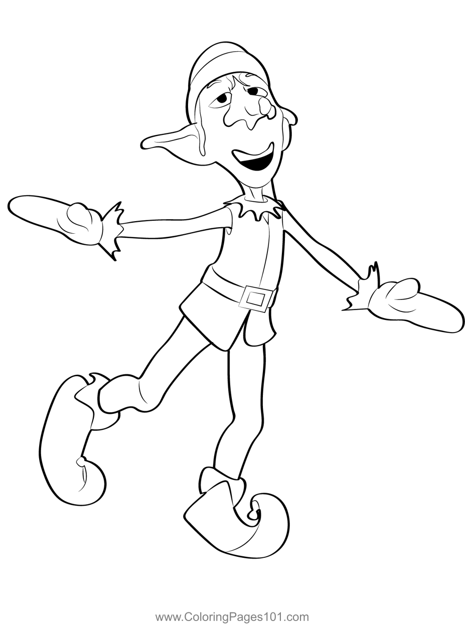 Elf 6 Coloring Page for Kids - Free Elfs Printable Coloring Pages ...