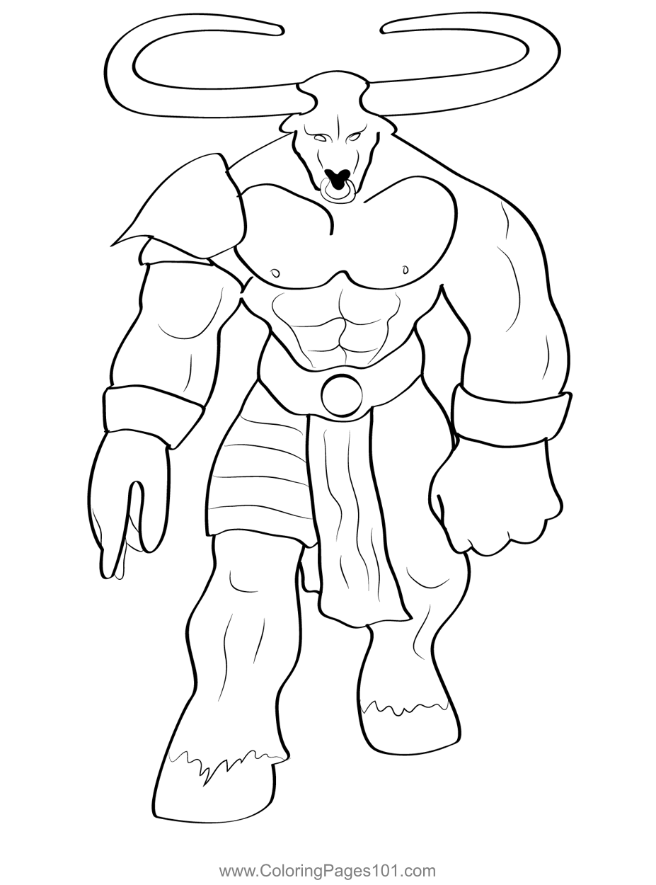 Tekening Van Een Minotaurus