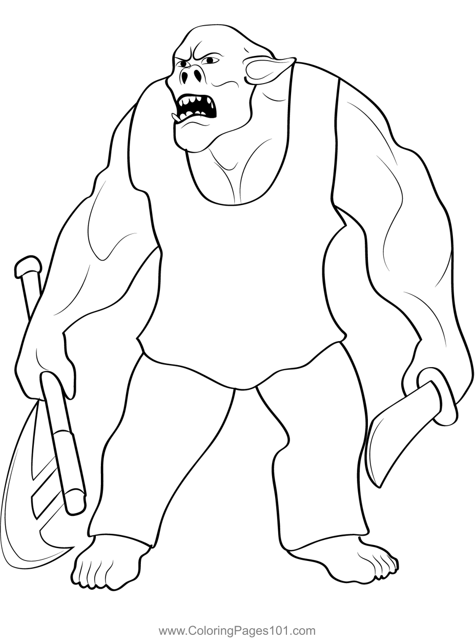 Ogre 12 Coloring Page for Kids - Free Ogres Printable Coloring Pages ...