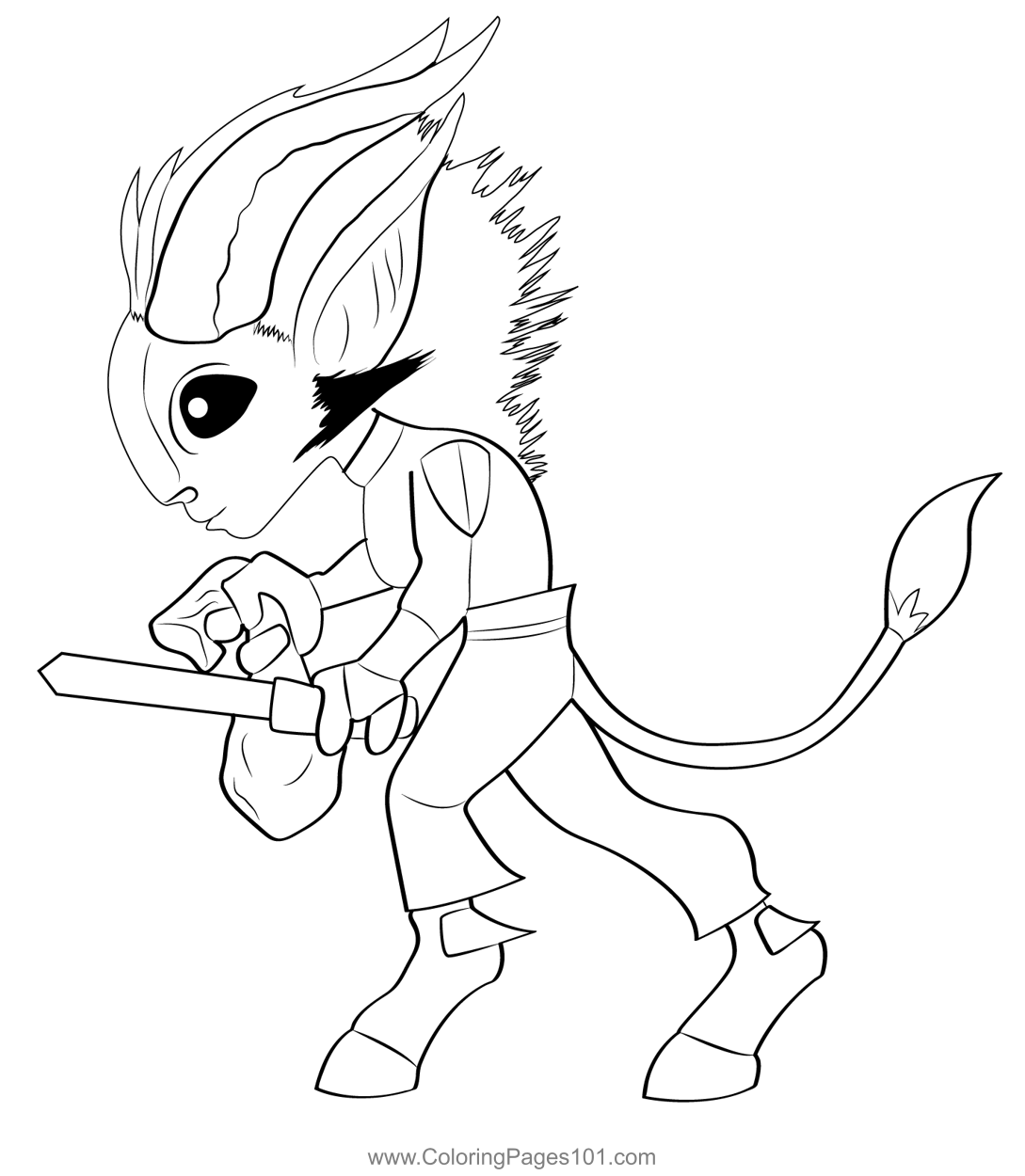 Satyr 1 Coloring Page for Kids - Free Satyrs Printable Coloring Pages ...