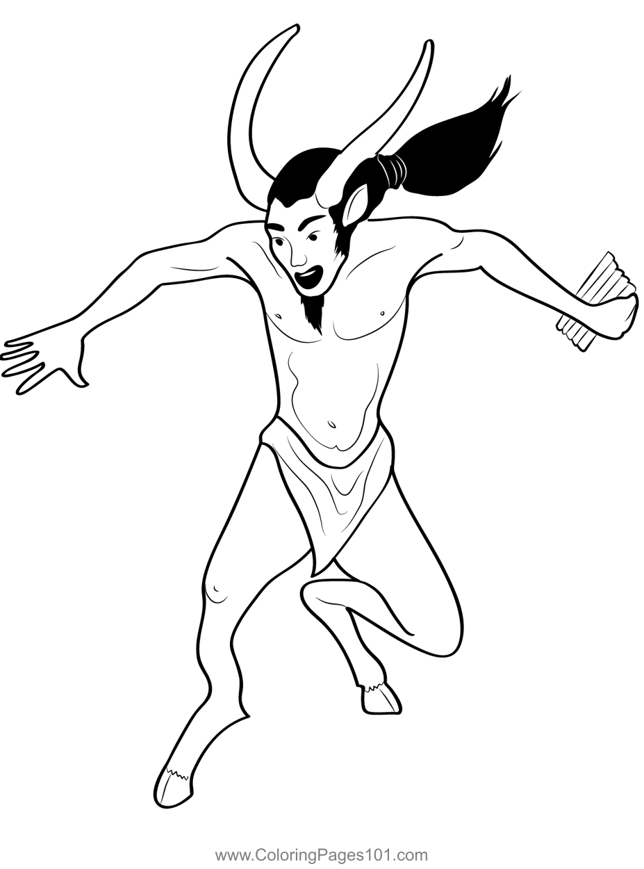 Satyr 3 Coloring Page for Kids - Free Satyrs Printable Coloring Pages ...