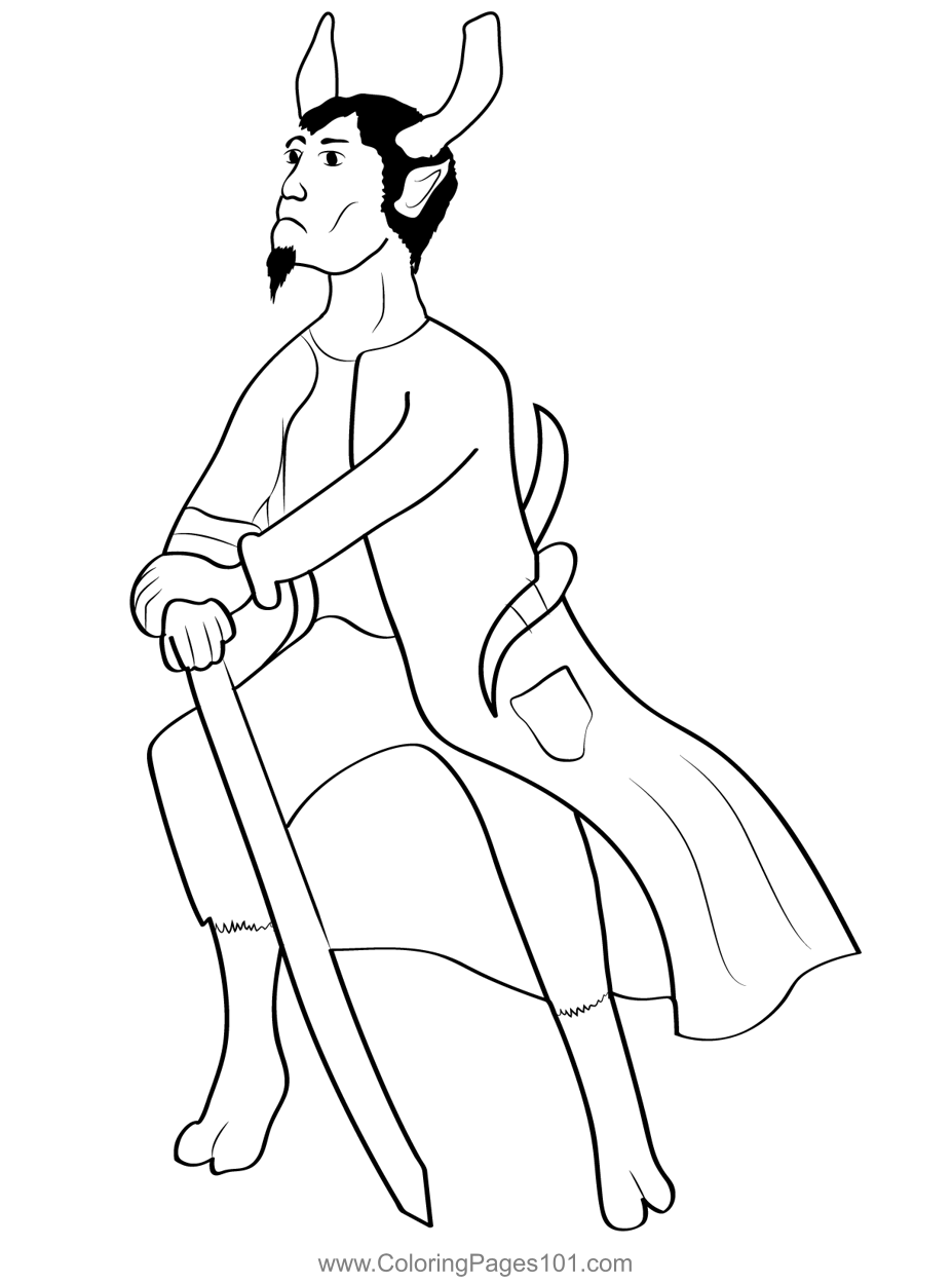 Satyr 7 Coloring Page for Kids - Free Satyrs Printable Coloring Pages ...