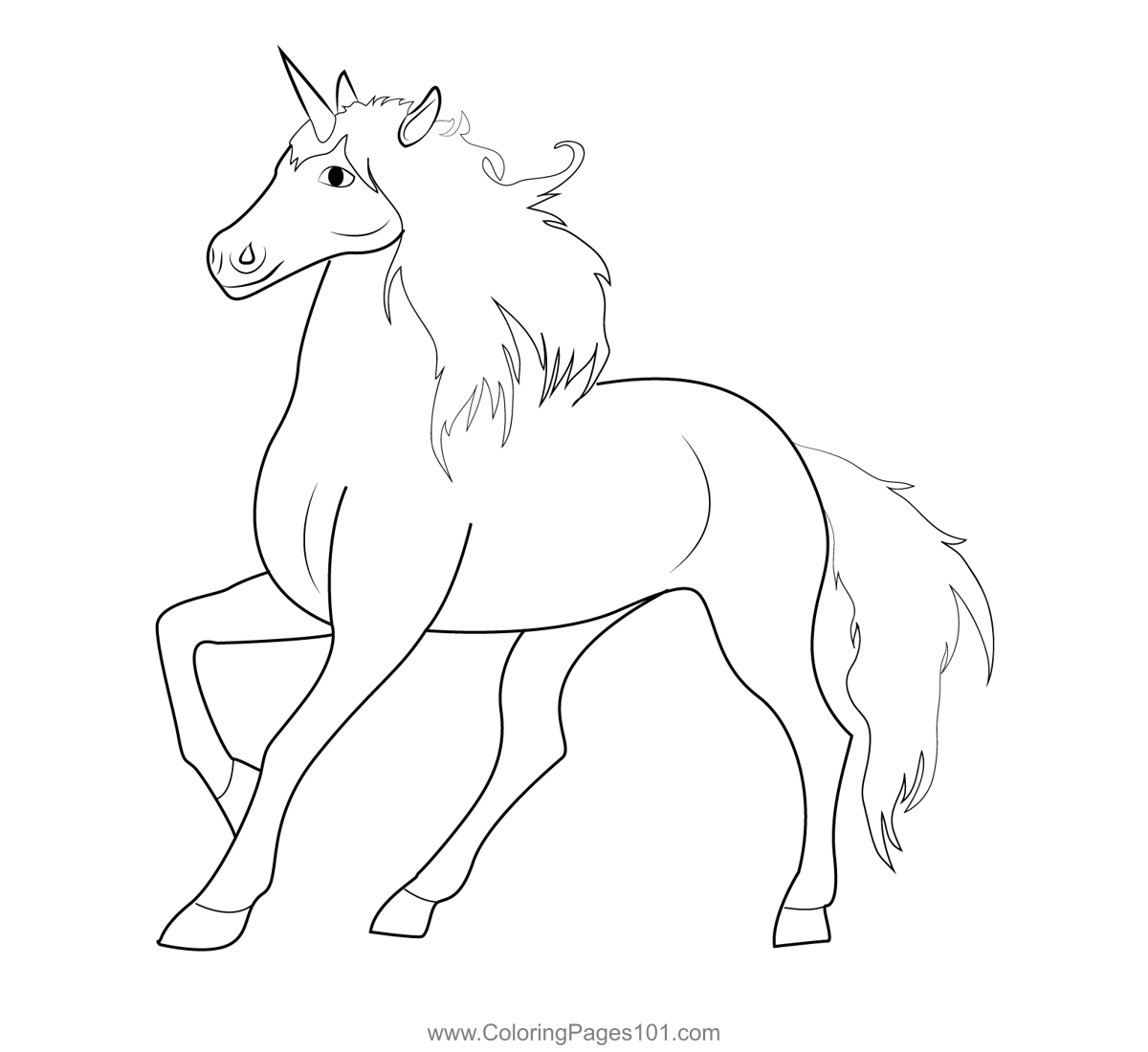 Unicorn 40 Coloring Page for Kids - Free Unicorns Printable Coloring ...