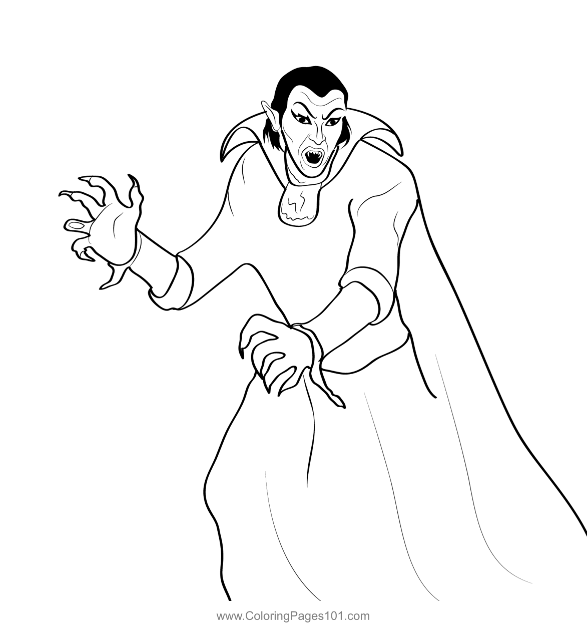 Vampire 14 Coloring Page for Kids - Free Vampires Printable Coloring ...