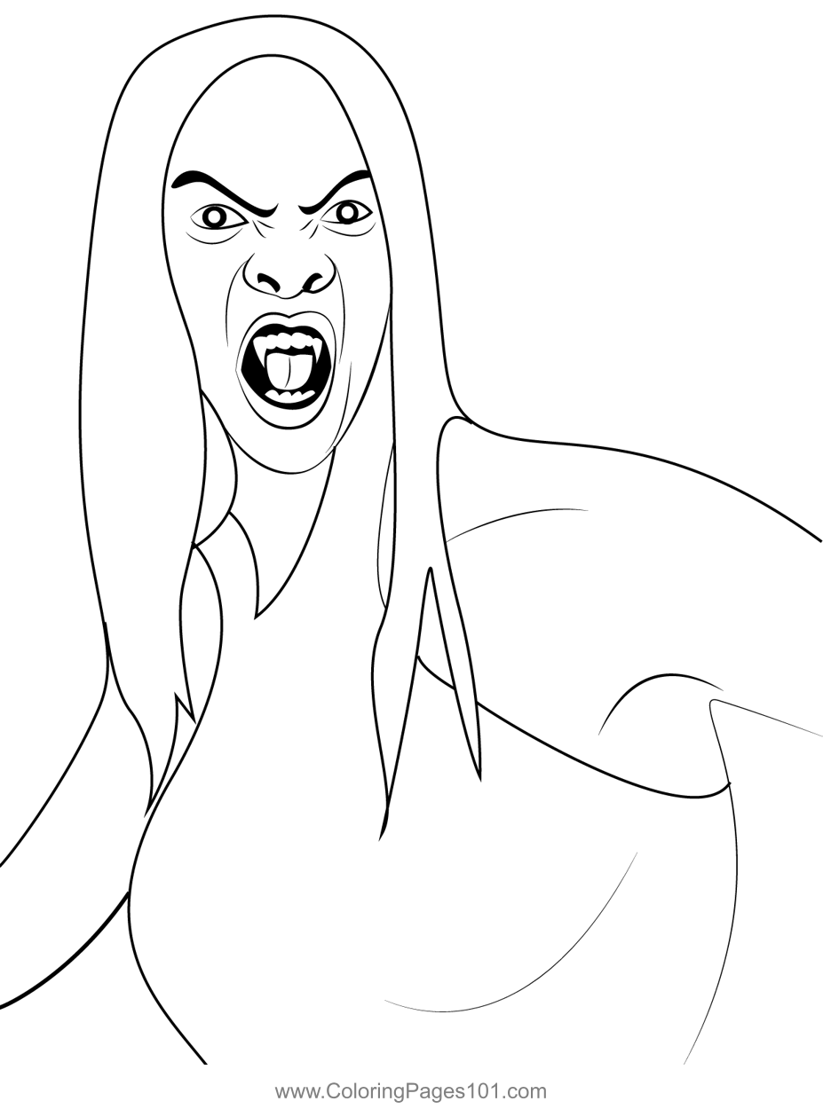 Vampire 4 Coloring Page for Kids - Free Vampires Printable Coloring ...