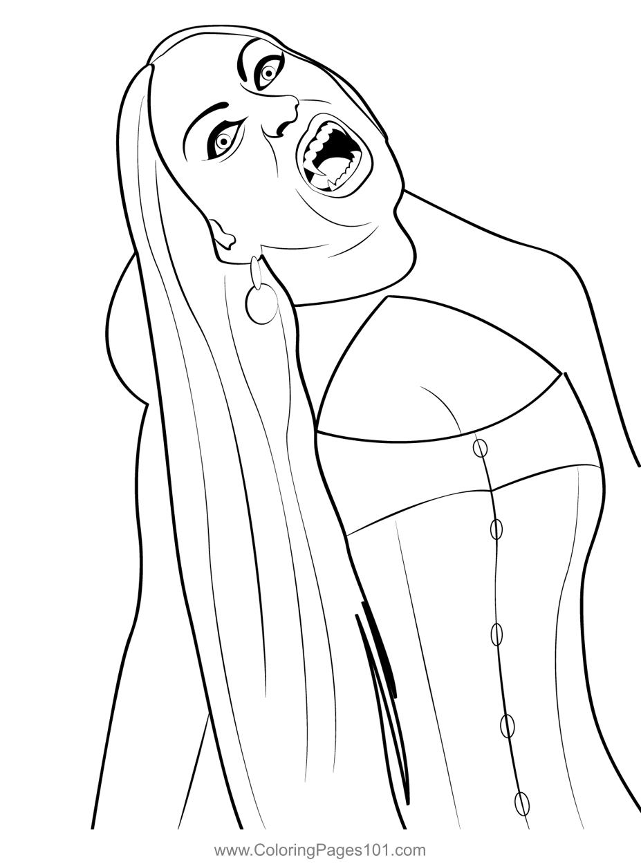 Vampire 6 Coloring Page for Kids - Free Vampires Printable Coloring ...