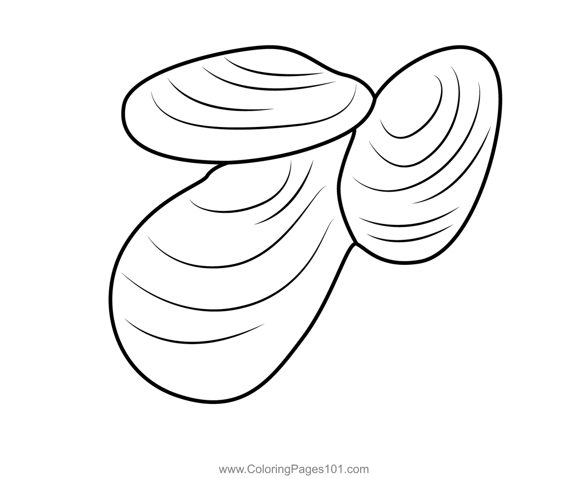 Clams Coloring Page for Kids - Free Seasons Printable Coloring Pages ...