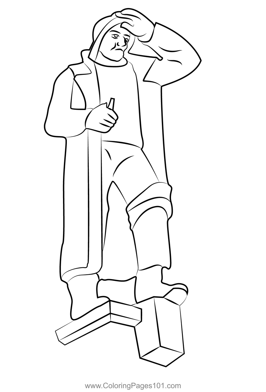Architect Studying Coloring Page for Kids - Free Architects Printable ...