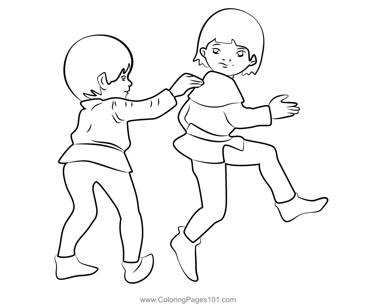 Child Playing Coloring Page for Kids - Free Boys Printable Coloring ...