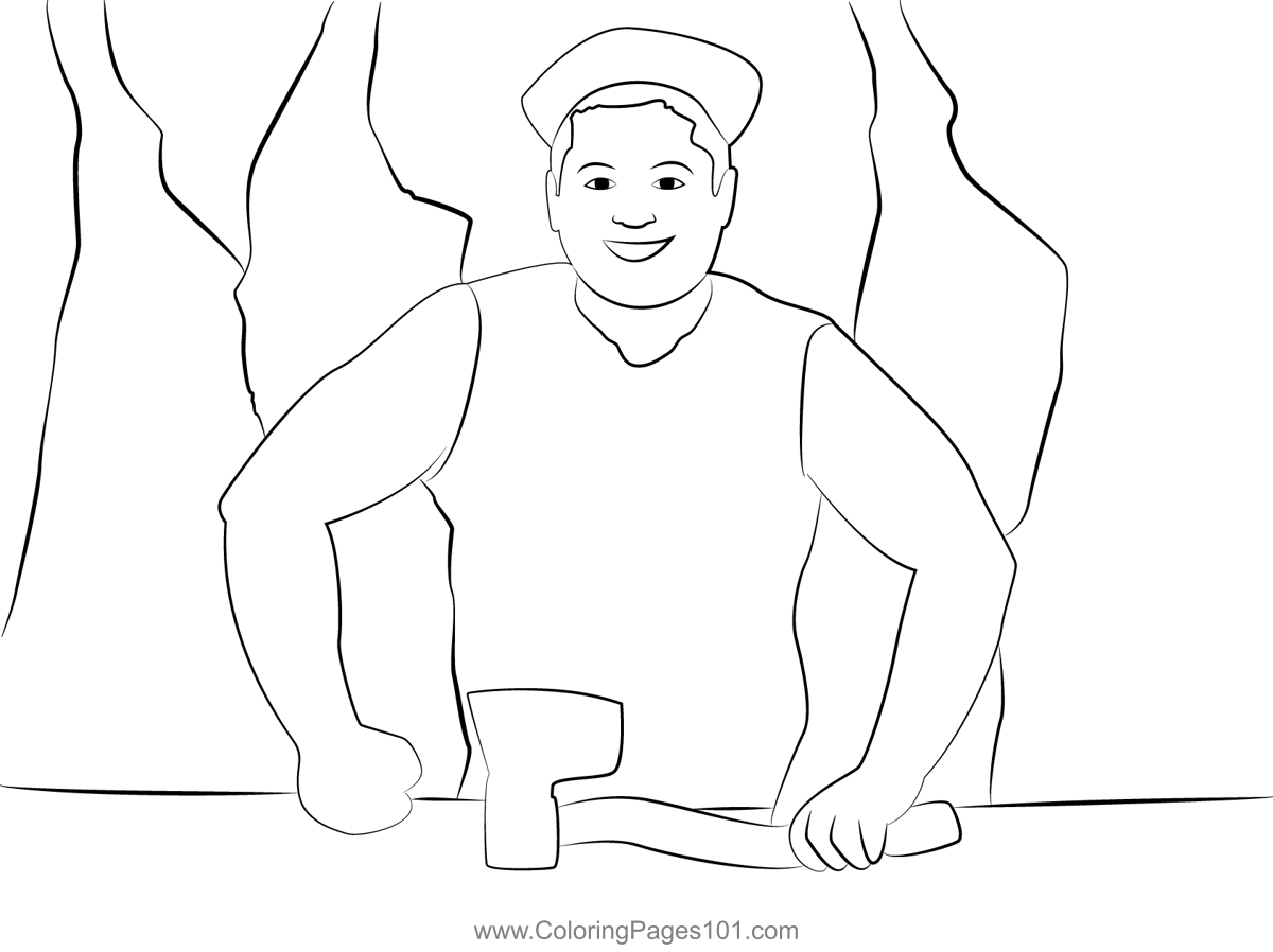 Butcher Coloring Page for Kids - Free Butchers Printable Coloring Pages ...