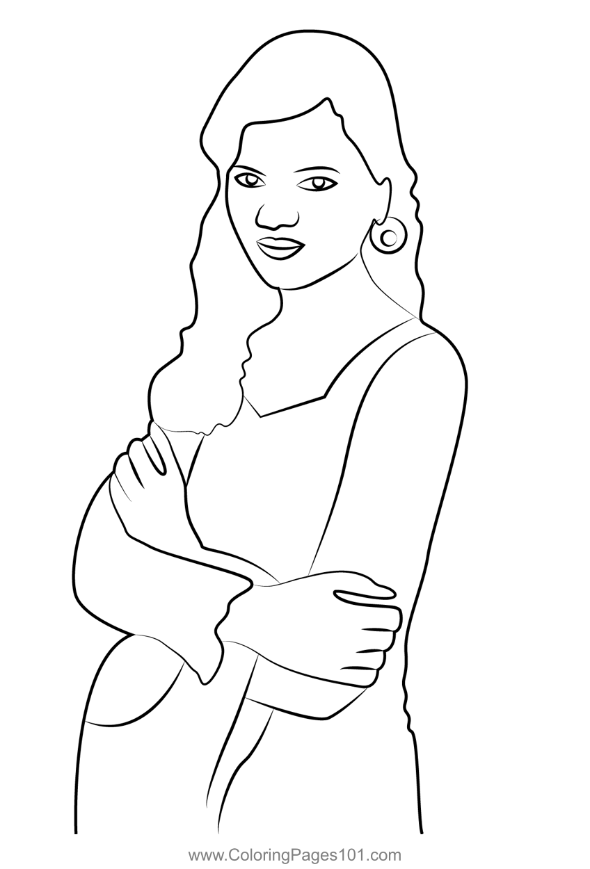 Happy Girl Coloring Pages