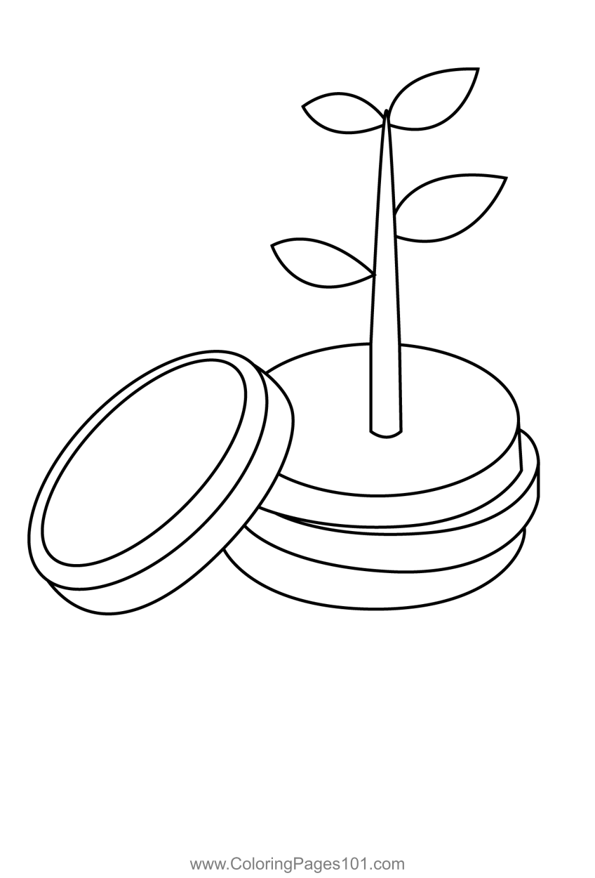 Money Plant Coloring Page for Kids - Free Plants Printable Coloring ...