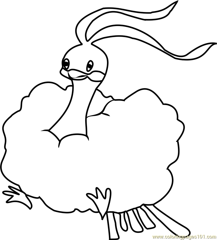 Altaria Pokemon Coloring Page - Free Pokémon Coloring Pages ...