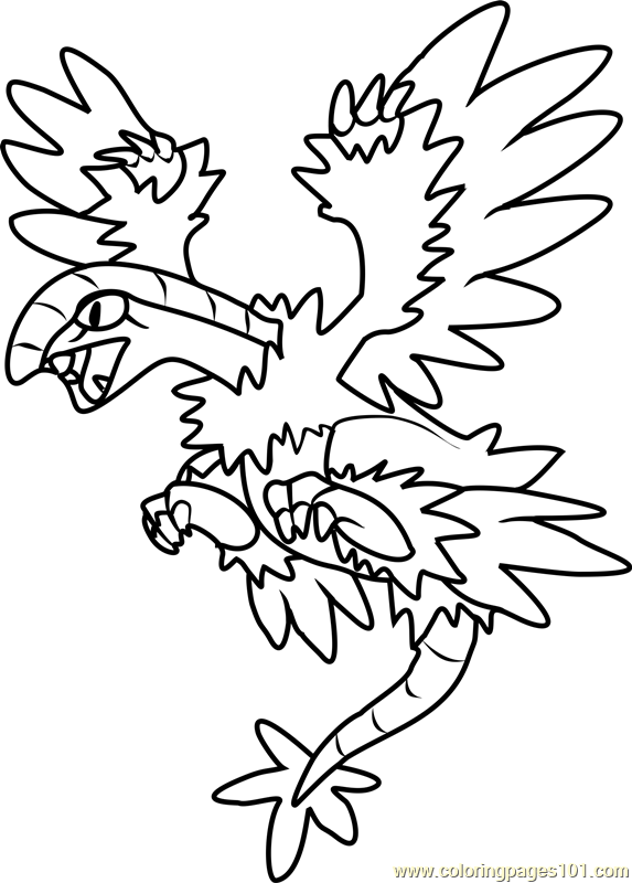 Archeops Pokemon Coloring Page - Free Pokémon Coloring Pages ...