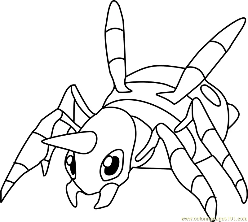 Ariados Pokemon Coloring Page for Kids - Free Pokemon Printable ...