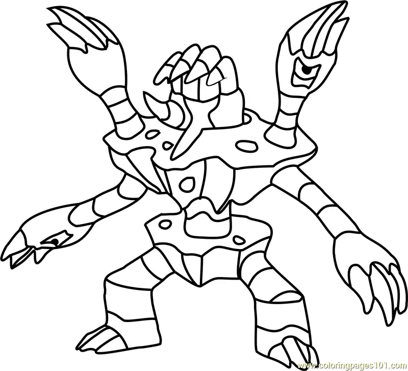 Barbaracle Pokemon Coloring Page for Kids - Free Pokemon Printable ...