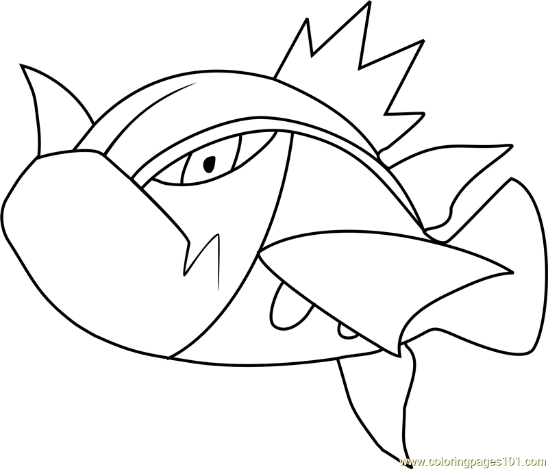 Basculin Pokemon Coloring Page for Kids - Free Pokemon Printable ...