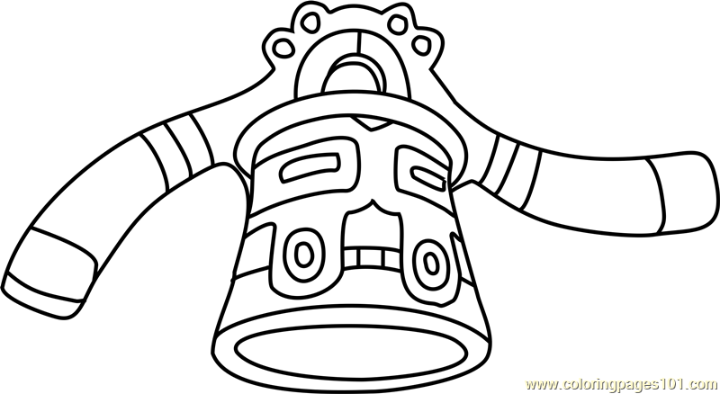 Bronzong Pokemon Coloring Page for Kids - Free Pokemon Printable ...