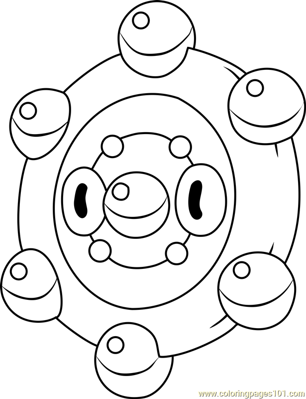 Bronzor Pokemon Coloring Page for Kids - Free Pokemon Printable ...